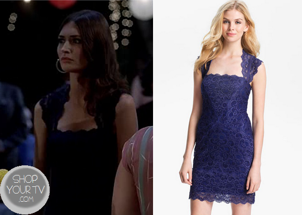 True Blood: Season 6 Episode 10 Violet's Navy Lace Dress | Shop Your TV