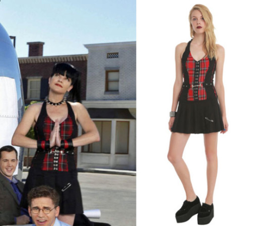 NCIS: CAST PHOTOSHOOT - PAULEY’S PLAID PRINT HALTERNECK DRESS | Shop ...