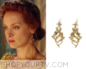 Reign: Season 3 Episode 1 Queen Elizabeth's Gold Dragon Earrings | Shop ...