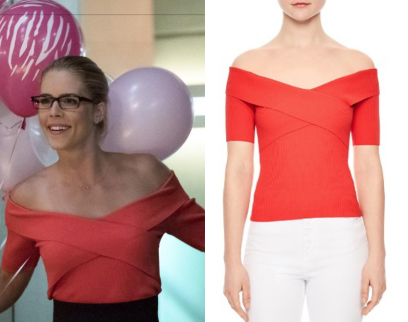 The Flash: Season 4 Episode 5 Felicity's Orange Off Shoulder Top | Shop ...