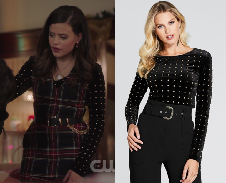 Charmed: Season 1 Episode 9 Maggie's Velvet Studded Top | Shop Your TV