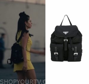Euphoria: Season 1 Episode 3 Maddy's Black Leather Mini Backpack | Shop ...