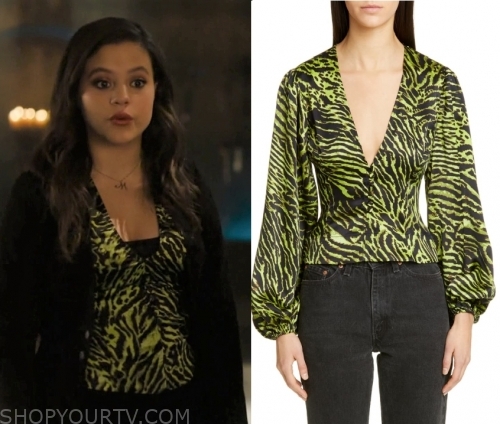 Charmed: Season 2 Episode 5 Maggie's Tiger Print Blouse | Shop Your TV