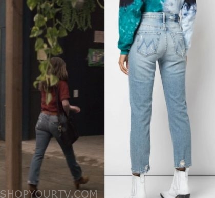 You: Season 2 Episode 1 Love's Blue Distressed Jeans | Shop Your TV