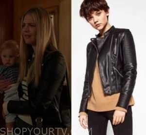 Shameless: Season 11 Episode 8 Tami's Ribbed Leather Jacket | Shop Your TV