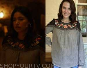 Dark Winds: Season 1 Episode 3 Floral Embroidered Top | Shop Your TV