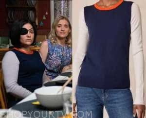 Bad Sisters: Season 1 Episode 3 Bibi's Color Block Sweater | Shop Your TV