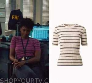 FBI: Season 5 Episode 7 Tiffany's Striped Tee | Shop Your TV