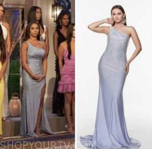 The Bachelor: Season 27 Episode 4 Kylee Russell's Blue Beaded One ...