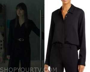 Kin: Season 2 Episode 1 Amanda's Black Blouse | Shop Your TV