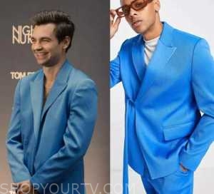 The Other Two: Season 3 Episode 1 Carey's Blue Ribbed Blazer | Shop Your TV