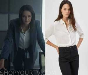 Rabbit Hole: Season 1 Episode 8 Jo Madi's White Button Down Shirt ...