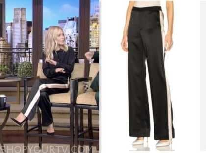 Live with Kelly and Mark: June 2023 Kelly Ripa's Black Satin Side ...