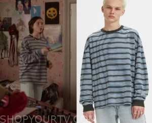 And Just Like That: Season 2 Episode 2 Rose's Striped Long Sleeve Top ...