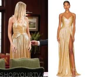 Bold and the Beautiful: July 2023 Skyler's Gold Gown | Shop Your TV