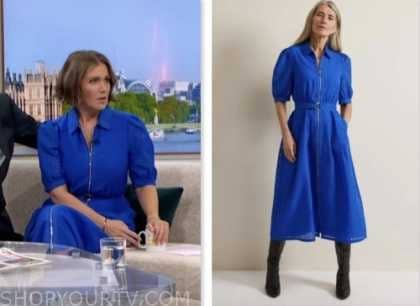 Good Morning Britain: January 2024 Susanna Reid's Blue Check Dress ...