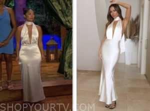 The Bachelor: Season 28 Episode 3 Lea Cayanan's White Satin Gown | Shop ...