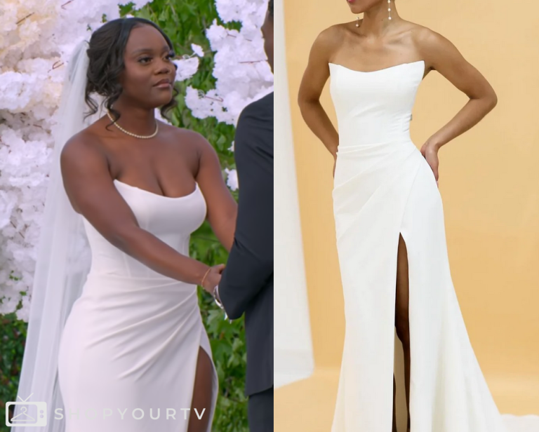 Love is Blind: Season 6 Episode 12 AD's Strapless Gown | Shop Your TV