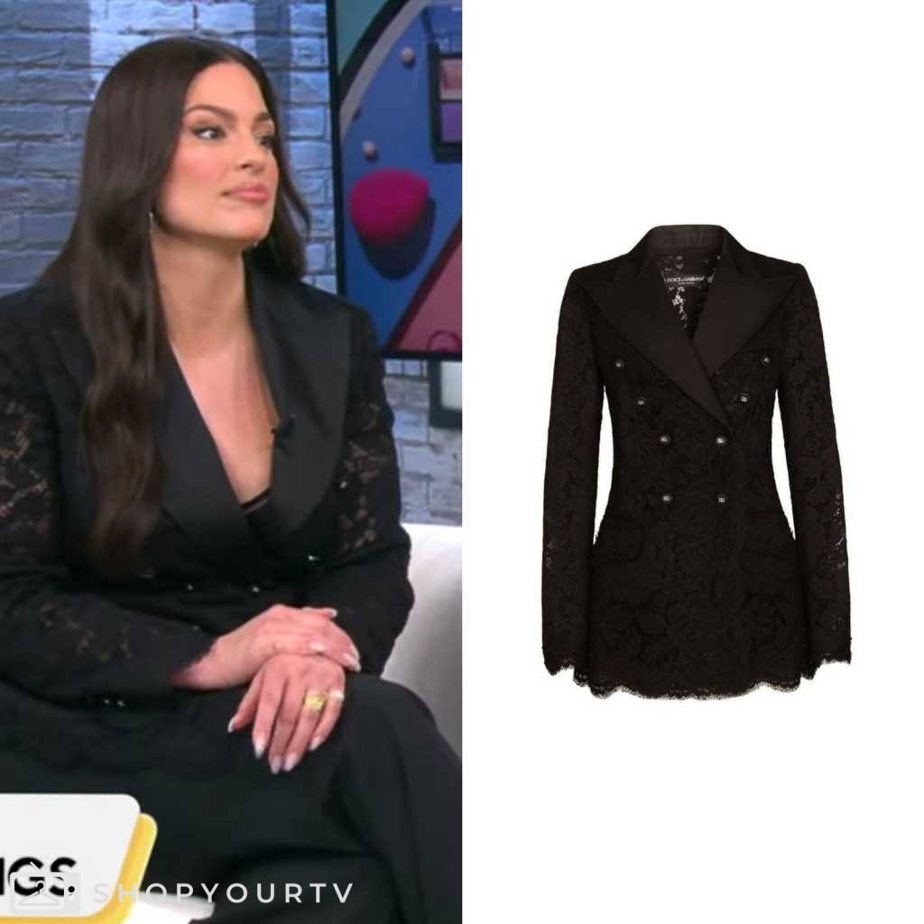 CBS Mornings: March 2024 Ashley Graham’s Black Lace Blazer | Shop Your TV
