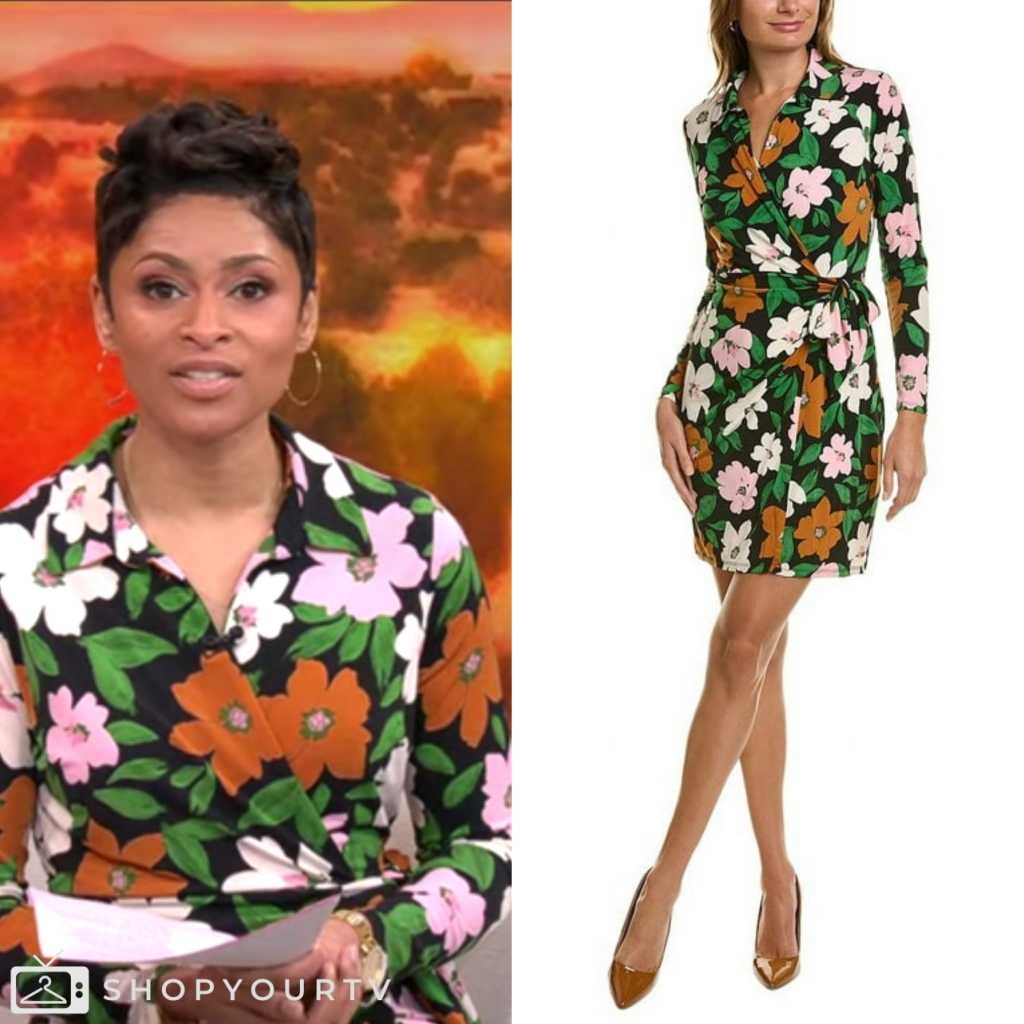 CBS Mornings: March 2024 Jericka Duncan’s Long Sleeve Floral Printed ...
