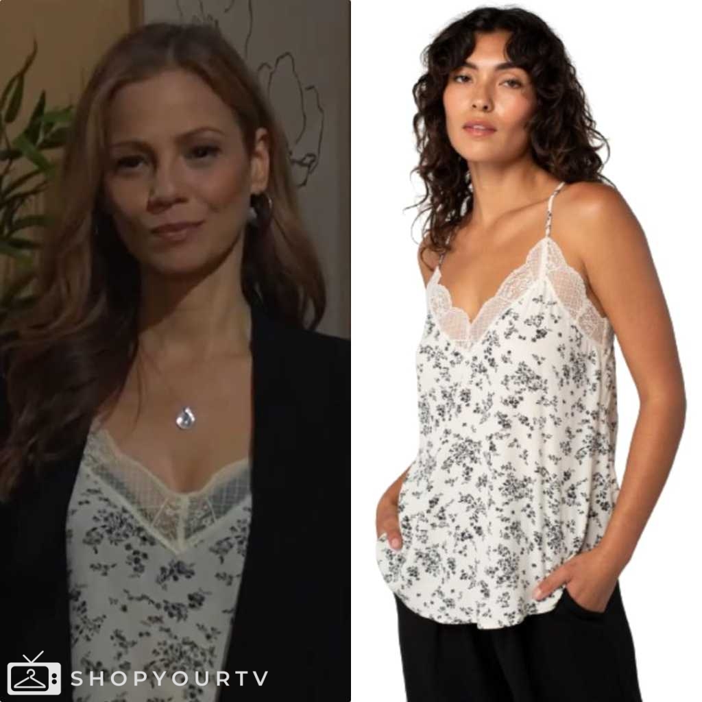 Days Of Our Lives: March 2024 Ava's Printed Camisole with Lace Trim ...