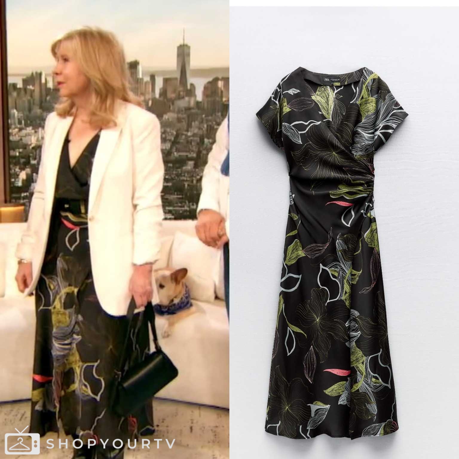 Drew Barrymore Show: March 2024 Printed Wrap Dress | Shop Your TV