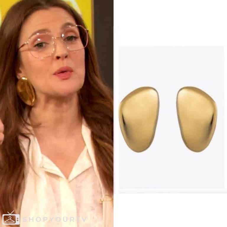 Drew Barrymore Show: March 2024 Drew Barrymore’s Gold Earrings | Shop ...