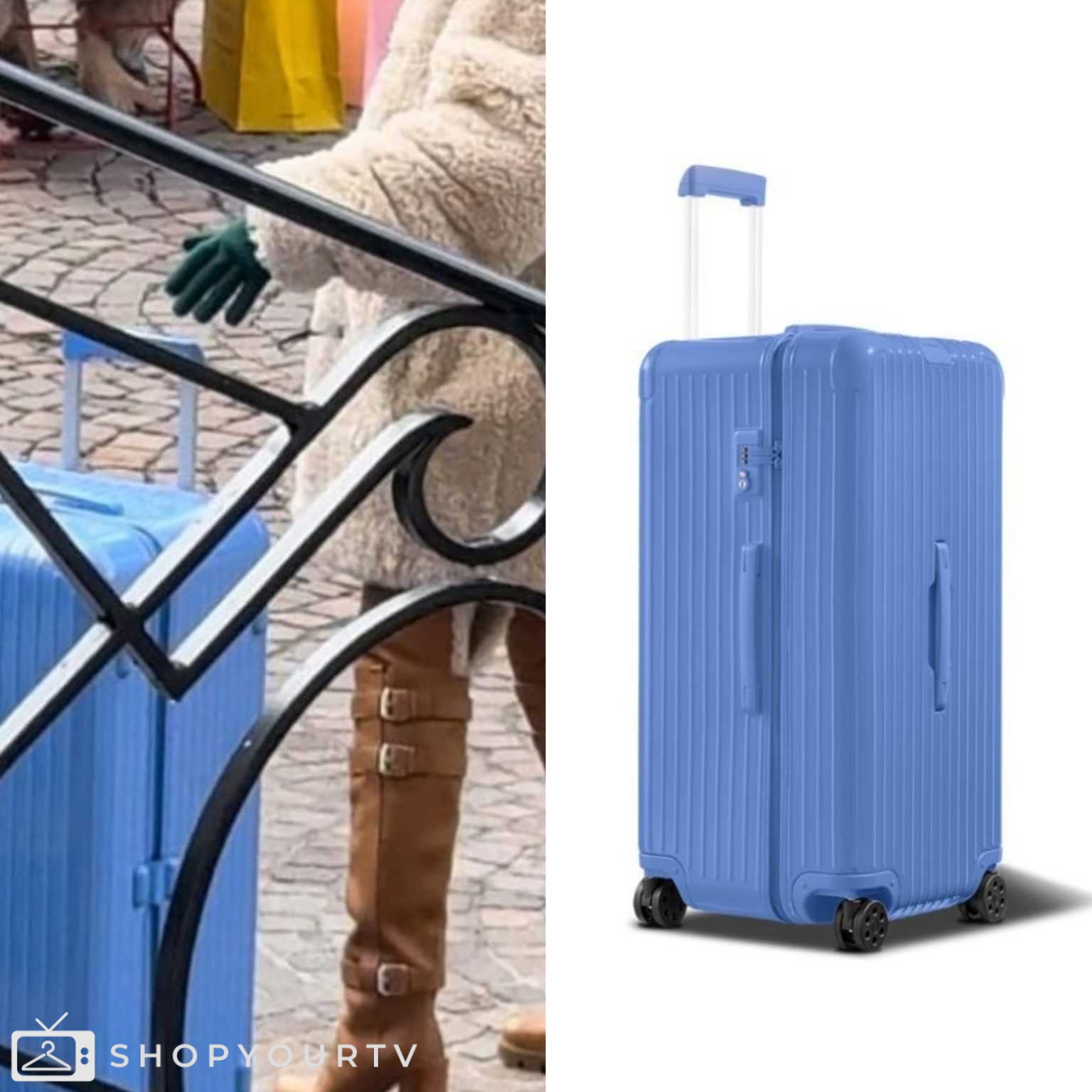 Emily in Paris: Season 4 BTS Emily’s Blue Travel Bag | Shop Your TV