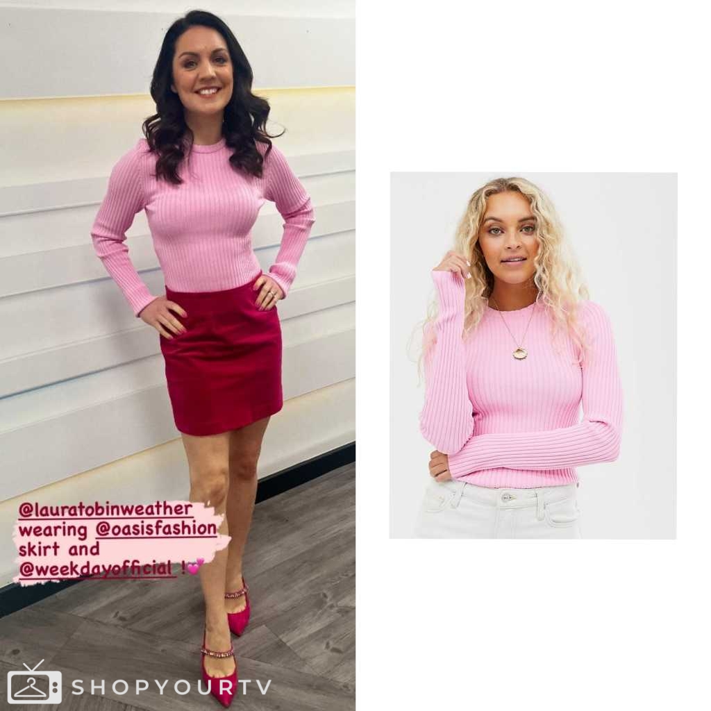 Good Morning Britain: January 2024 Laura Tobin’s Pink Sweater | Shop ...