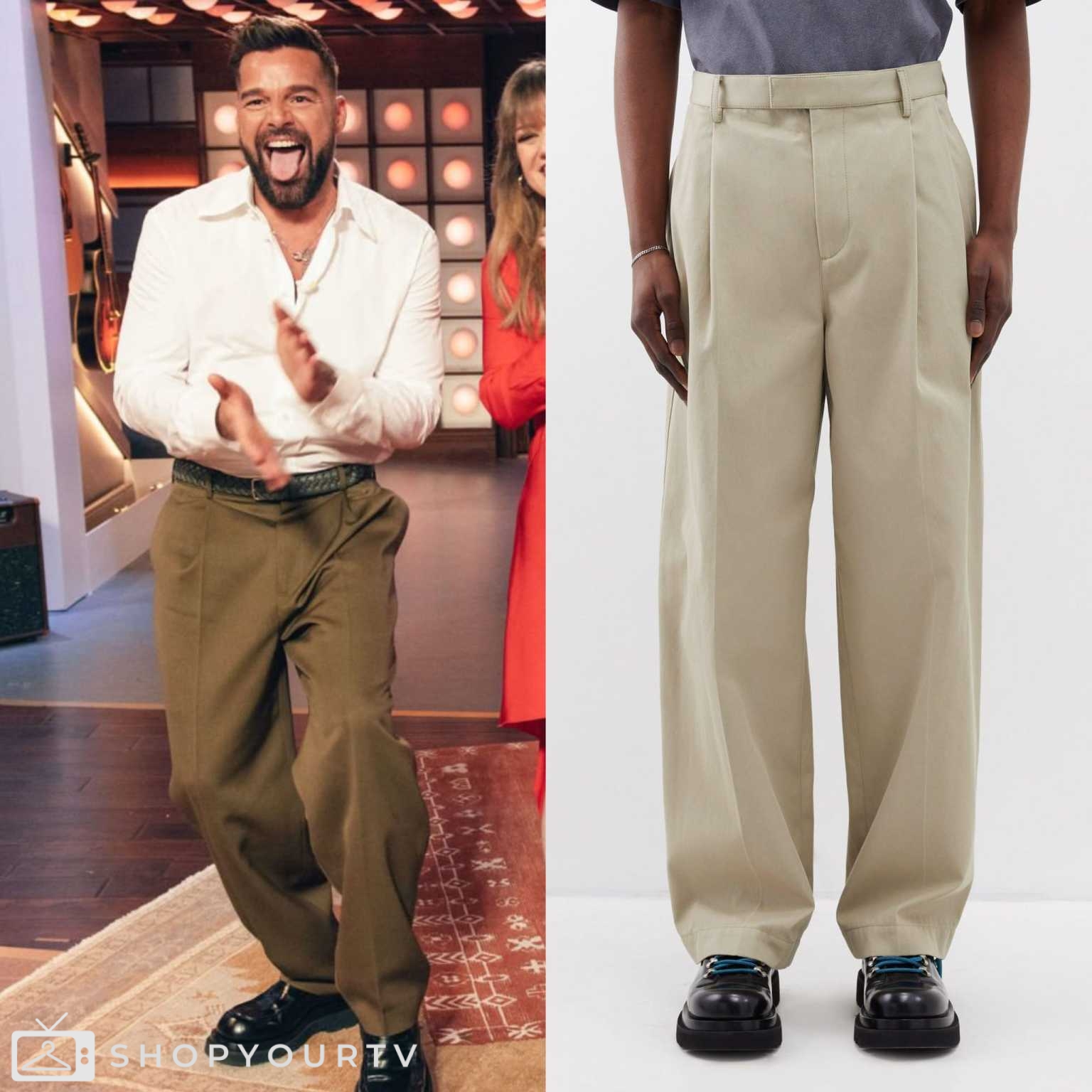 The Kelly Clarkson Show: March 2024 Ricky Martin’s Wide Leg Pants ...