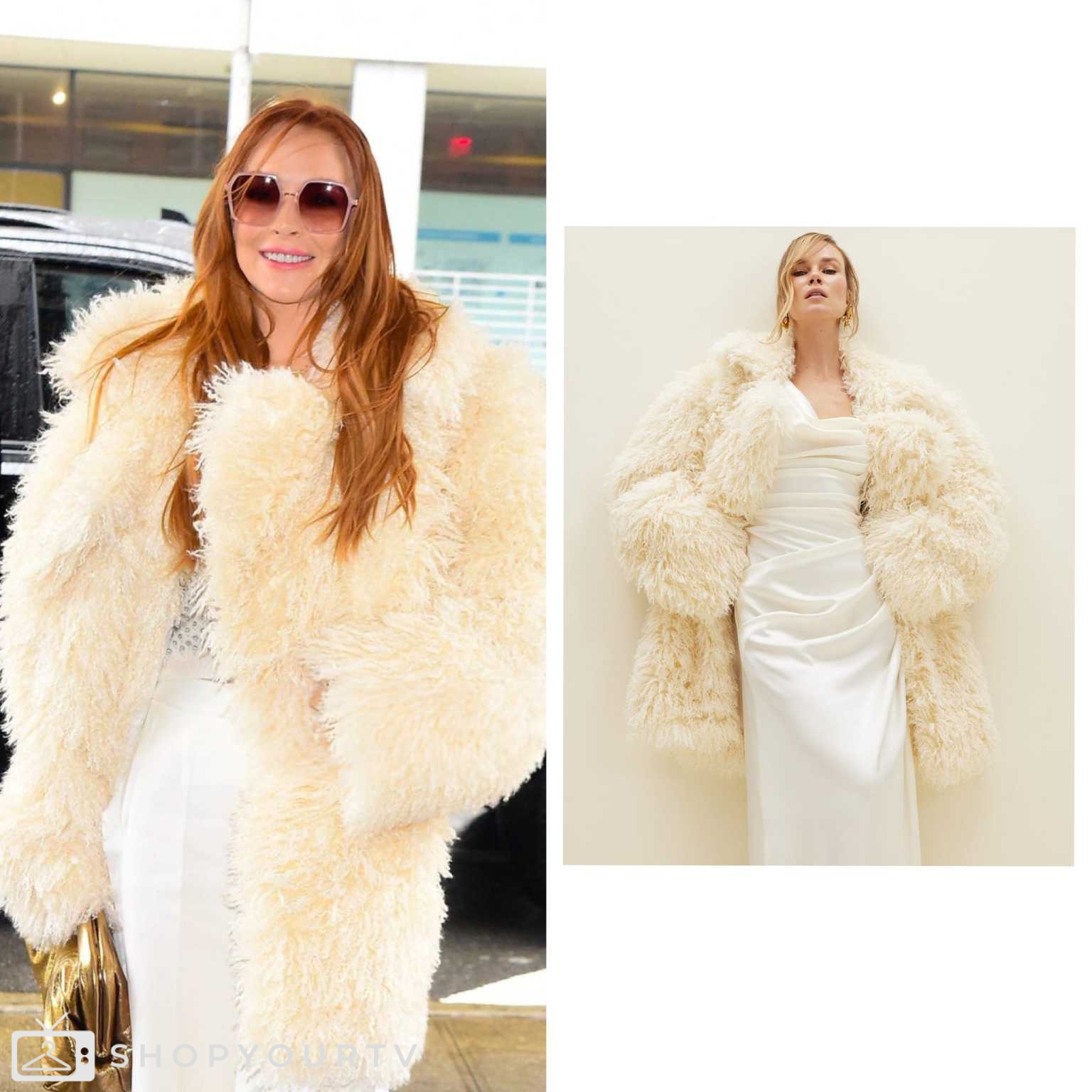 Drew Barrymore Show: March 2024 Lindsay Lohan’s Fur Jacket | Shop Your TV