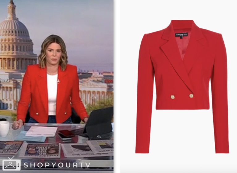 CNN This Morning: December 2023 Erica Hill's Grey Tweed Jacket | Shop ...