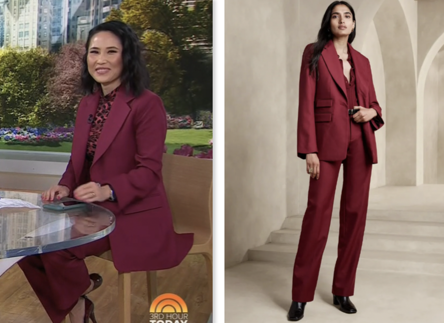 The Today Show: March 2024 Vicky Nguyen's Burgundy Blazer and Pant Suit ...