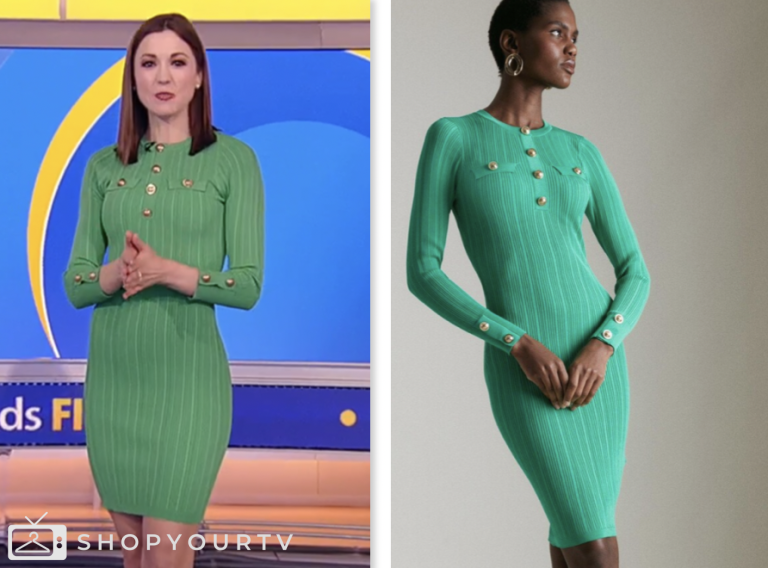 Fox and Friends: March 2024 Chanley Painter's Green Knit Button Detail ...