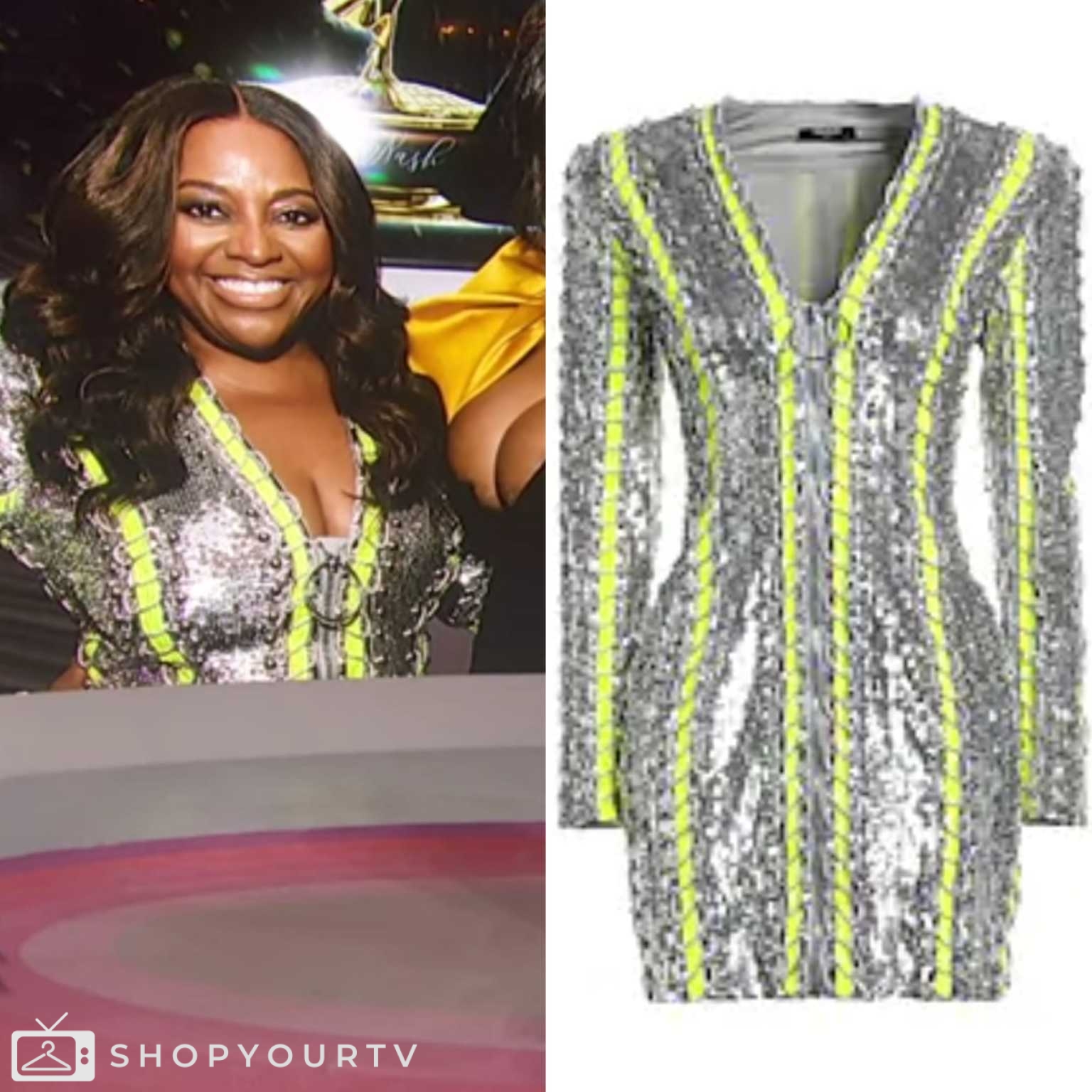 Sherri: March 2024 Sherri Shepherd’s Sequined Mini Dress | Shop Your TV