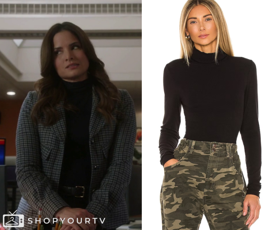 NCIS: Season 21 Episode 5 Jess' Black Mockneck Top | Shop Your TV