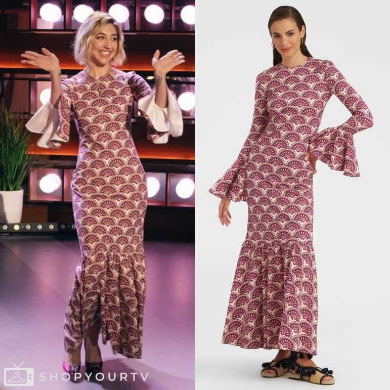 The Kelly Clarkson Show: April 2024 Heidi Gardner’s Printed Dress ...