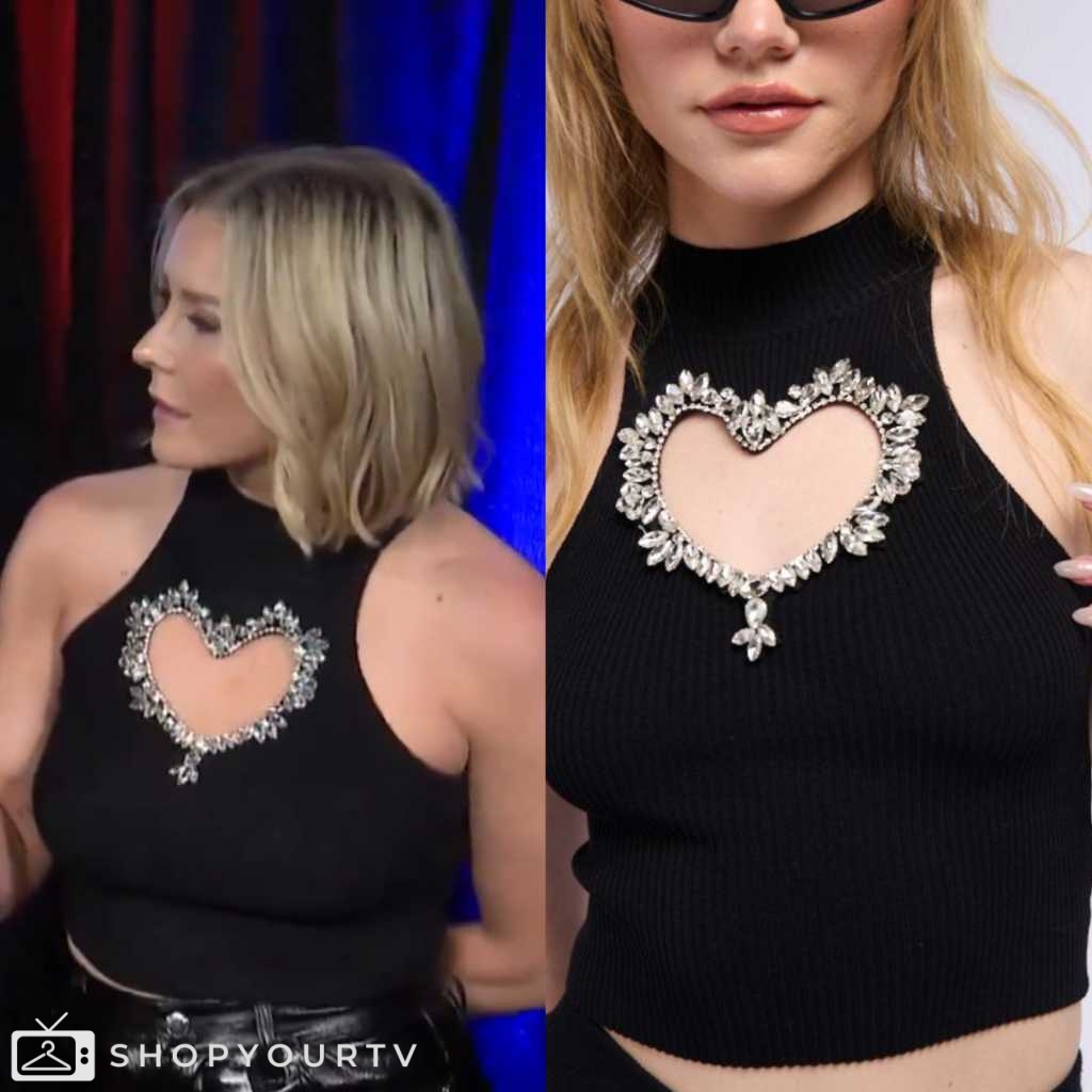 AEW Dynamite: April 2024 Renee's Black Tank Top with Heart Cutout ...