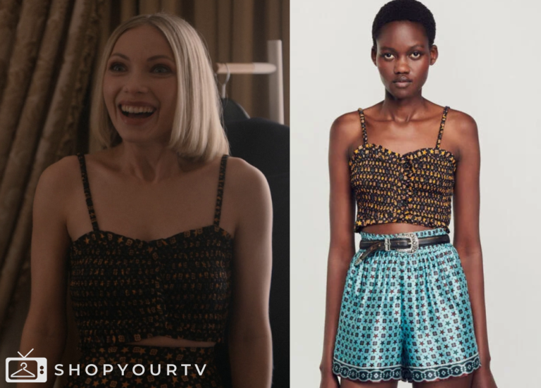 American Horror Story: Season 12 Episode 8 Cora's Smocked Crop Top ...