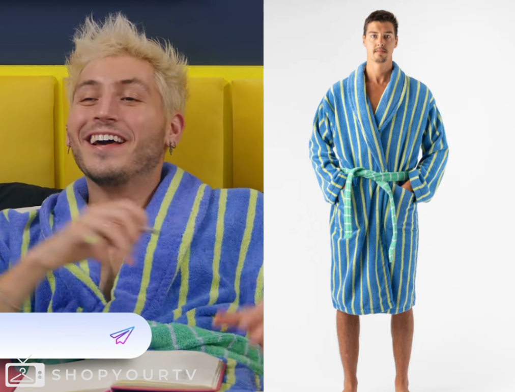 The Circle: Season 6 Episode 4 Myles' Striped Robe | Shop Your TV