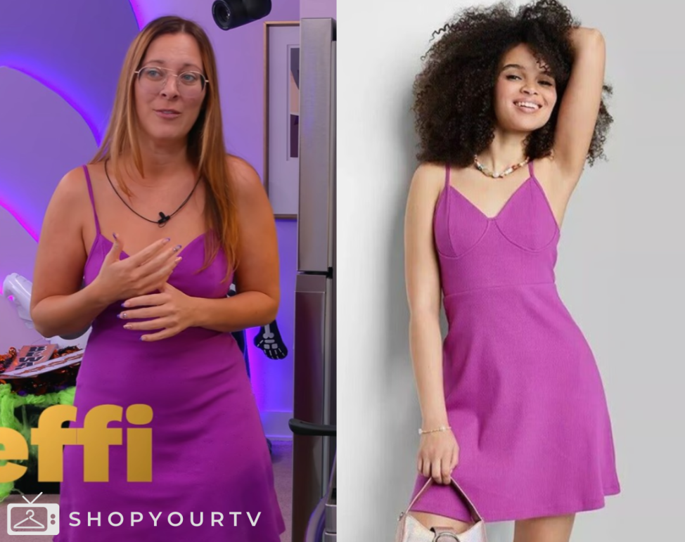 The Circle: Season 6 Episode 4 Steffi's Purple Mini Dress | Shop Your TV