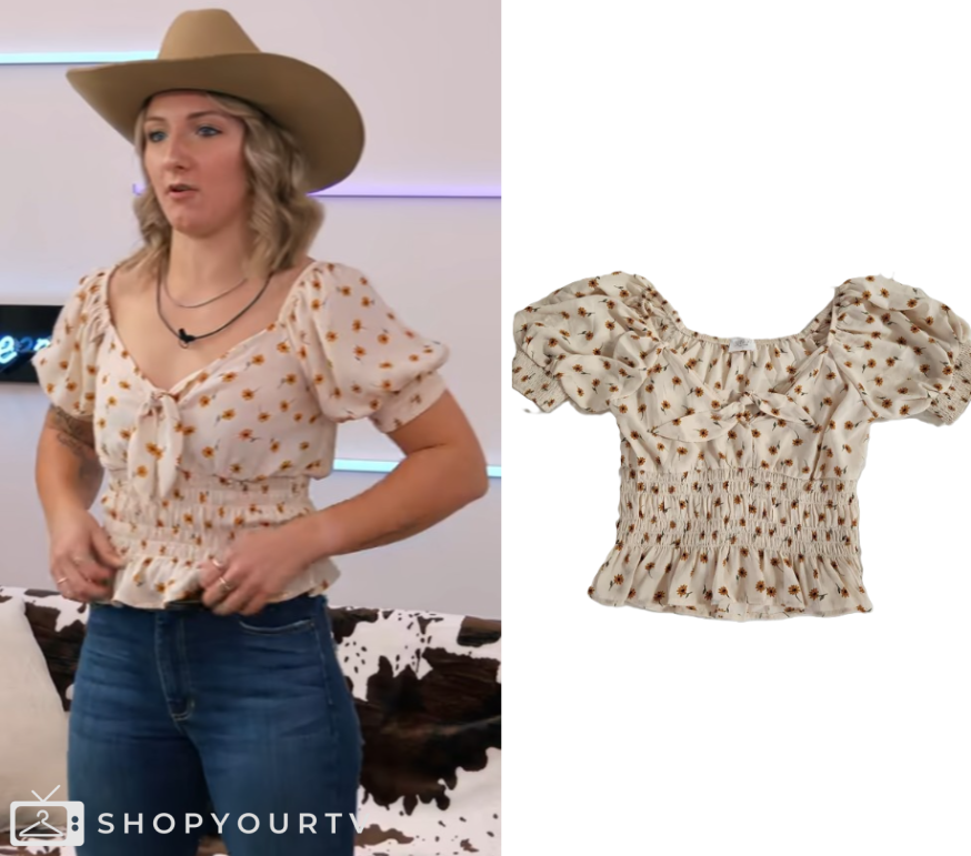The Circle: Season 6 Episode 6 Autumn's Floral Crop Top | Shop Your TV