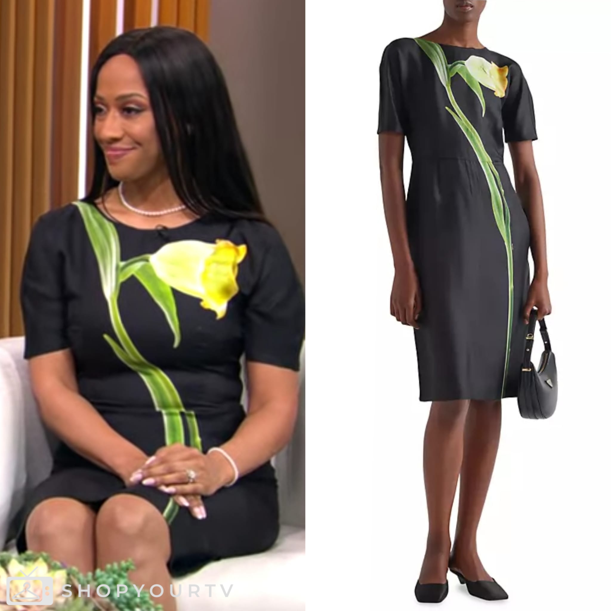 CBS Mornings: April 2024 Rachel Eliza Griffiths’s Black Flower Dress ...