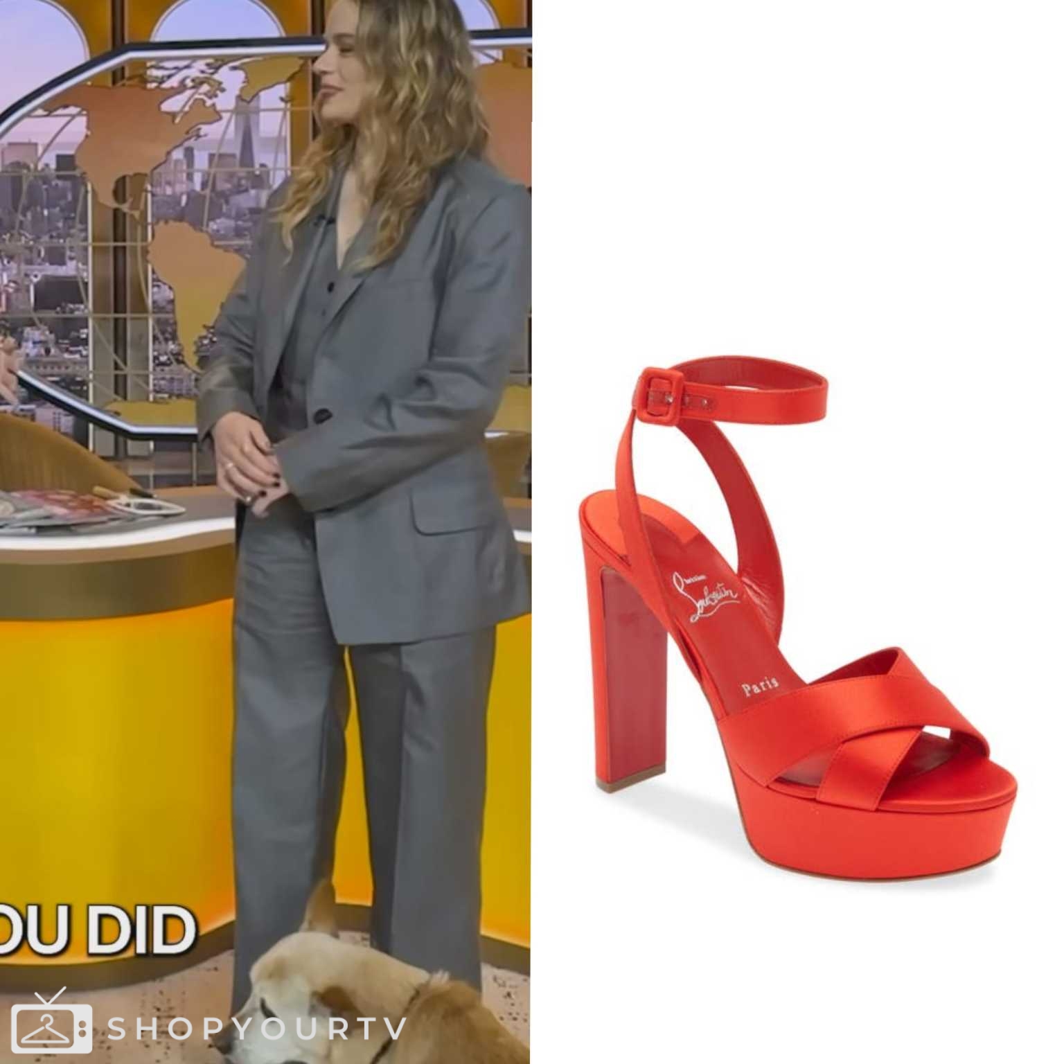 Drew Barrymore Show: April 2024 Joey King’s Red Platforms | Shop Your TV