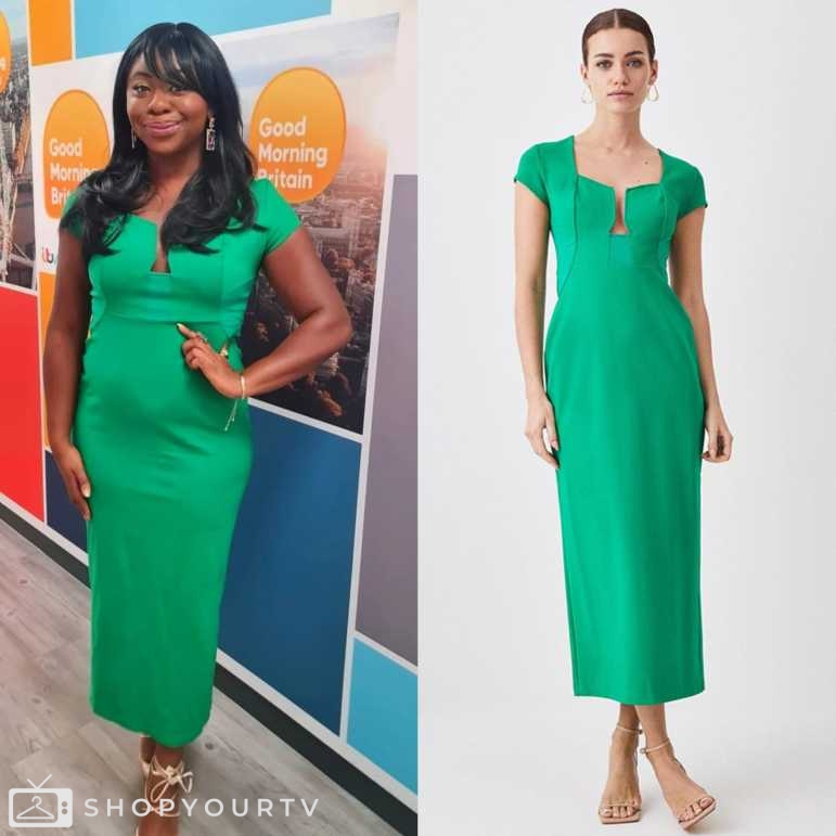 Good Morning Britain: April 2024 Stephanie Takyi’s Green Dress | Shop ...
