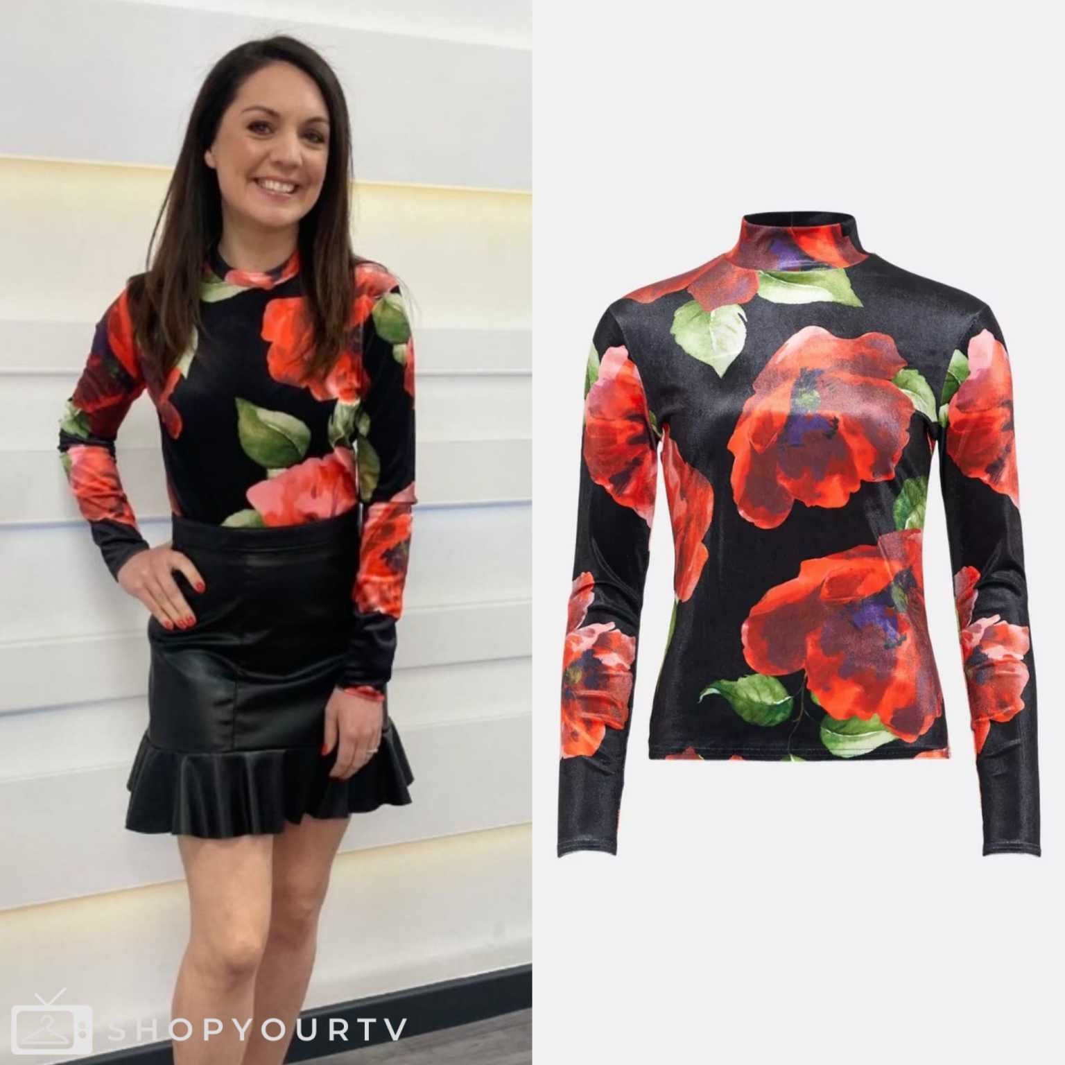 Good Morning Britain: April 2024 Laura Tobin’s Floral Mesh Top | Shop ...