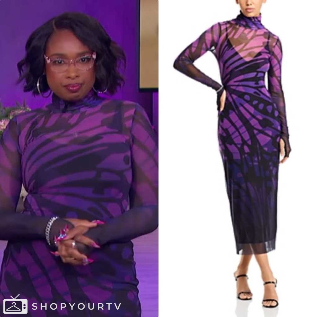 The Jennifer Hudson Show: April 2024 Jennifer’s Turtleneck Bodycon Midi ...