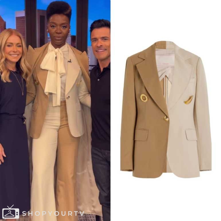 Live with Kelly and Mark: April 2024 Folake’s Two-Tone Blazer | Shop ...