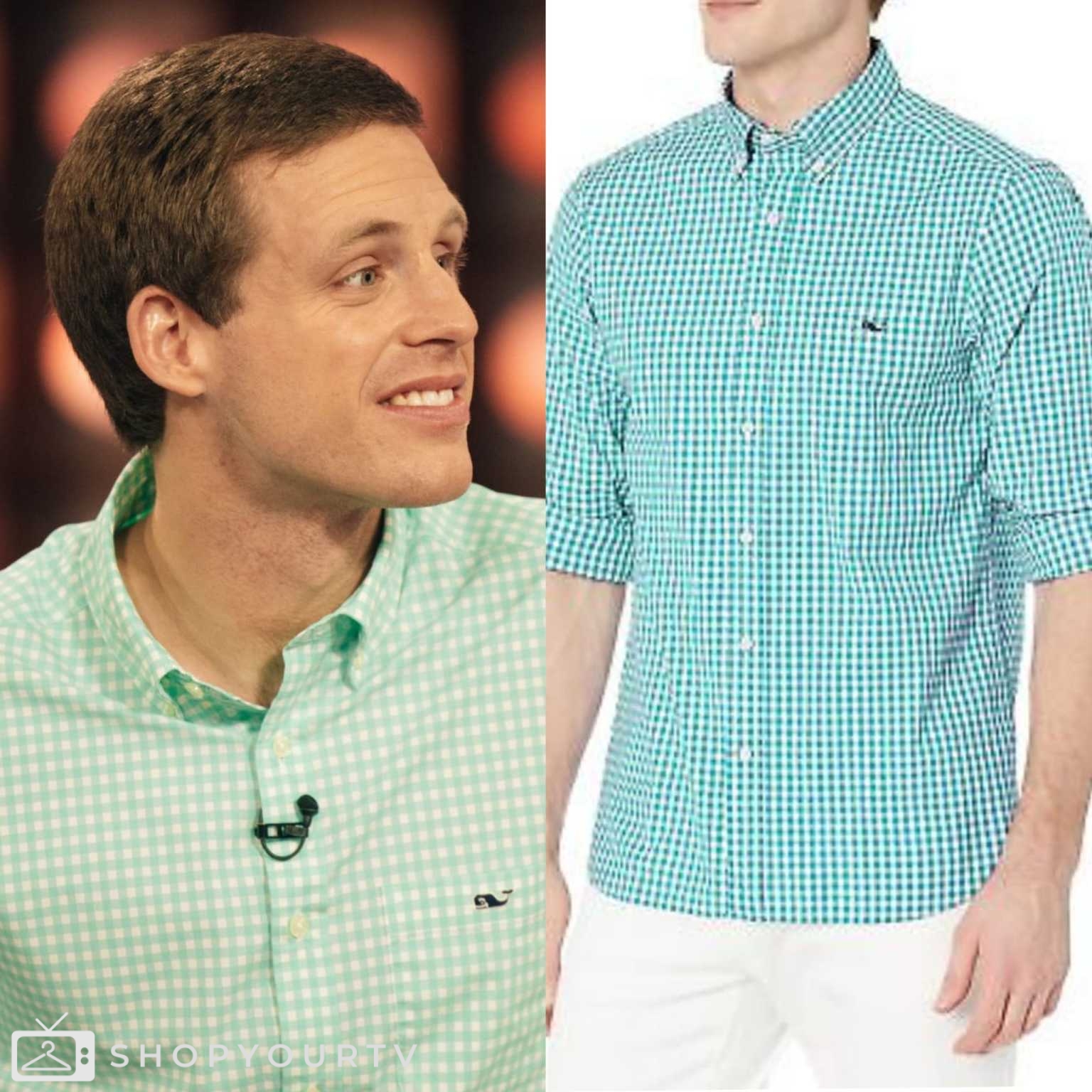The Kelly Clarkson Show: April 2024 Tanner Smith’s Blue Plaid Shirt ...