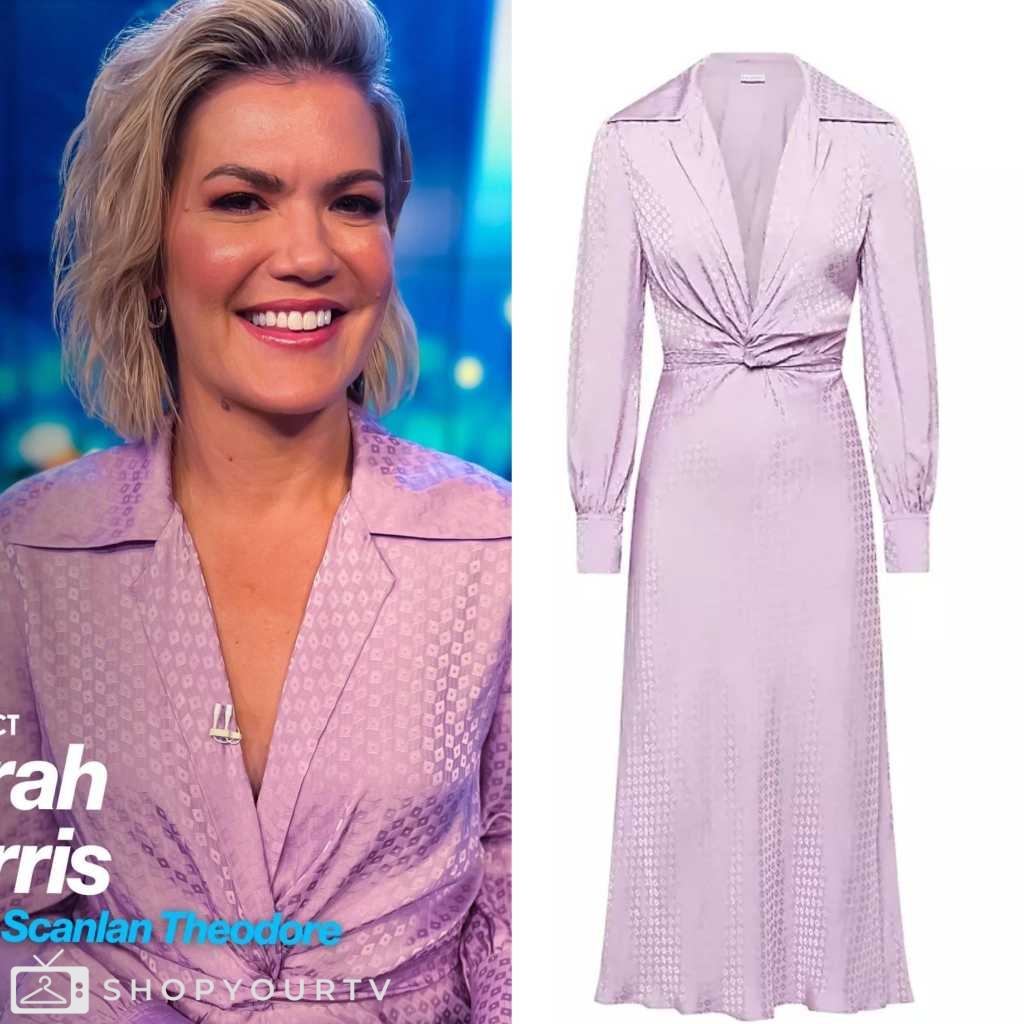The Project: March 2024 Sara Harris’s Purple Front Twist Dress | Shop ...